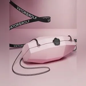 Viktor & Rolf | Bags | Viktor Rolf Flowerbomb Pink Geometric Clutch ...